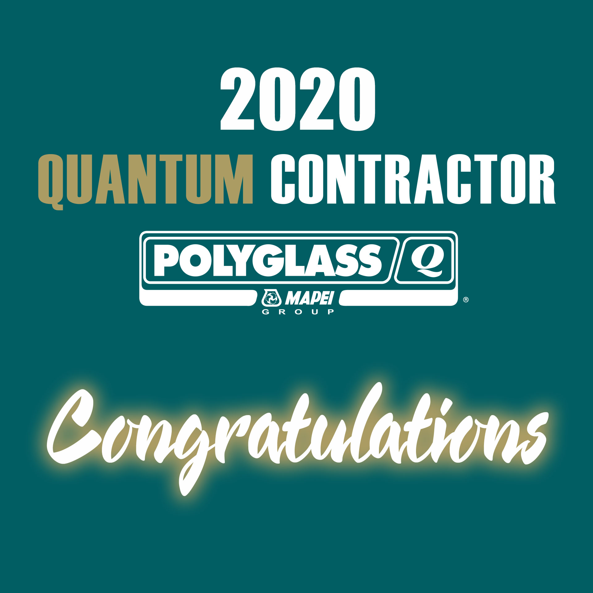 Polyglass Awards 2020 Quantum Level Status to Contractors in Polyglass ...